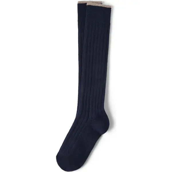 Brunello Cucinelli Cashmere Rib Knit Socks - Navy Blue