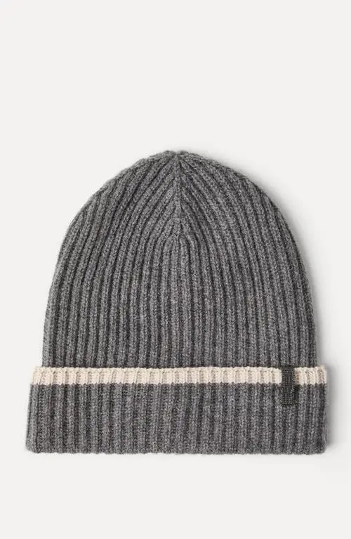 Brunello Cucinelli Knit Beanie - Medium Grey