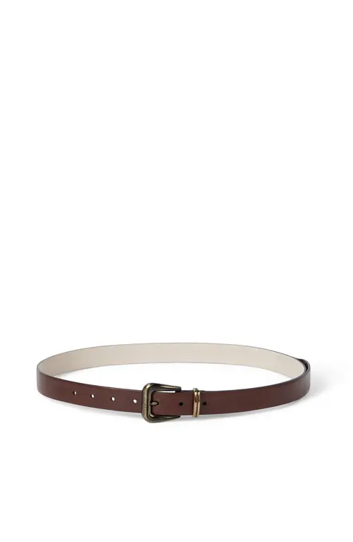 Brunello Cucinelli Vachetta Leather Belt With Monili - Brown