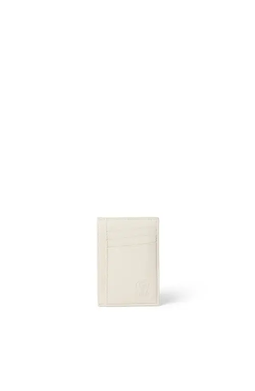 Brunello Cucinelli Calfskin Card Case - Chalk