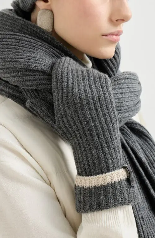 Brunello Cucinelli Knit Mittens With Monili