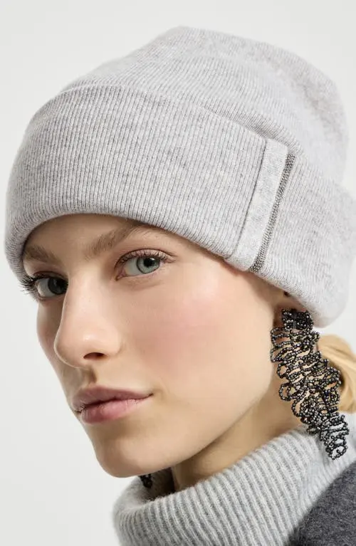 Brunello Cucinelli Knit Beanie - Light Grey