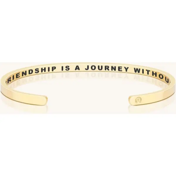 MANTRA A True Friendship Is A Journey Without An End Bracelet - Inside - Yellow Gold