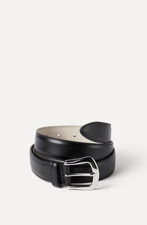 Brunello Cucinelli Calfskin Leather Belt - Black