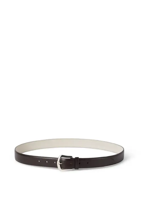 Brunello Cucinelli Calfskin Leather Belt - Brown