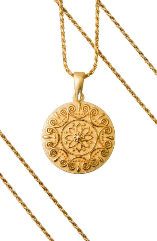 MANTRA I Choose Joy Mandala Vermeil Necklace - Original - Gold