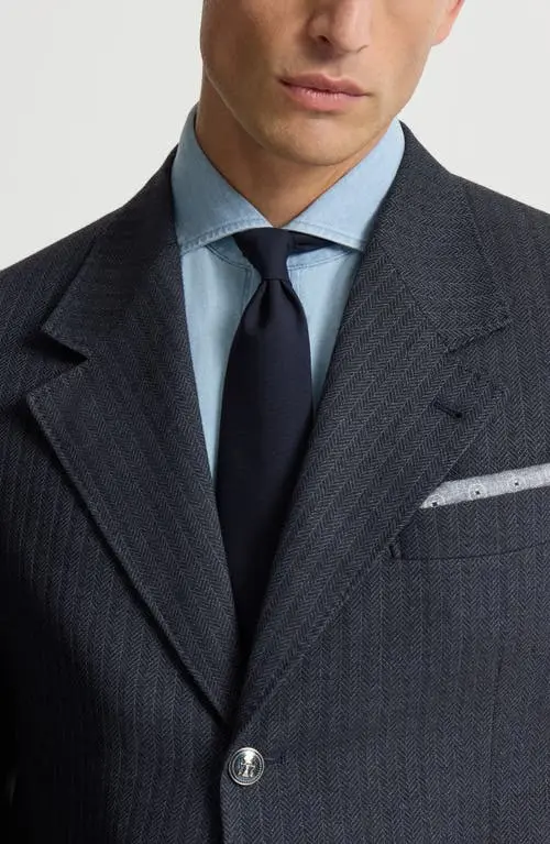 Brunello Cucinelli Virgin Wool Necktie - Blue
