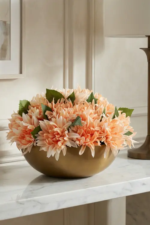 COCOBELLA Livia Realtouch Dahlia Arrangement - Peach