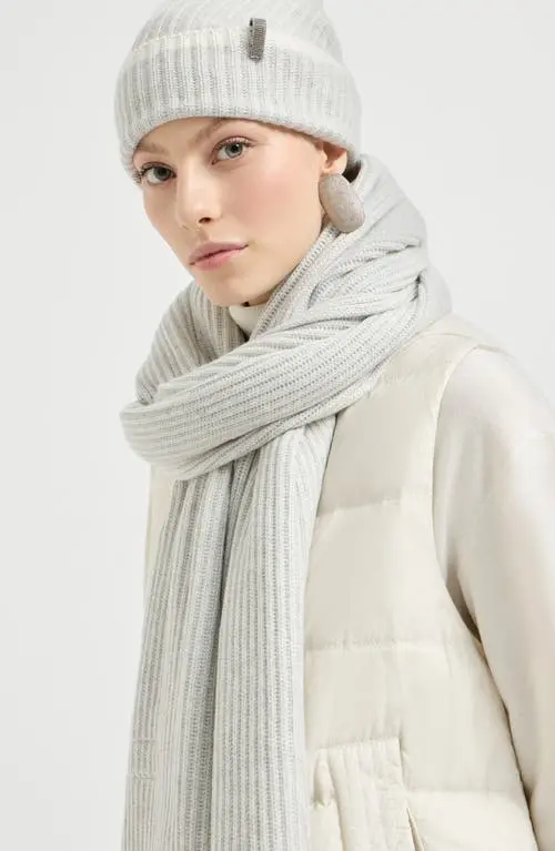 Brunello Cucinelli Knit Scarf - Light Grey