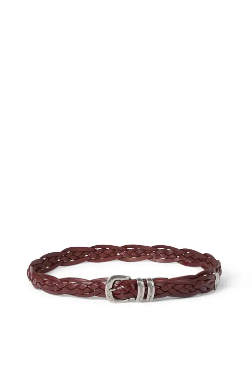 Brunello Cucinelli Braided Calfskin Belt - Tobacco
