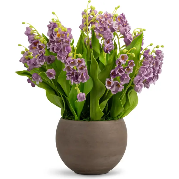 COCOBELLA Veda Realtouch Muguet Arrangement - Periwinkle