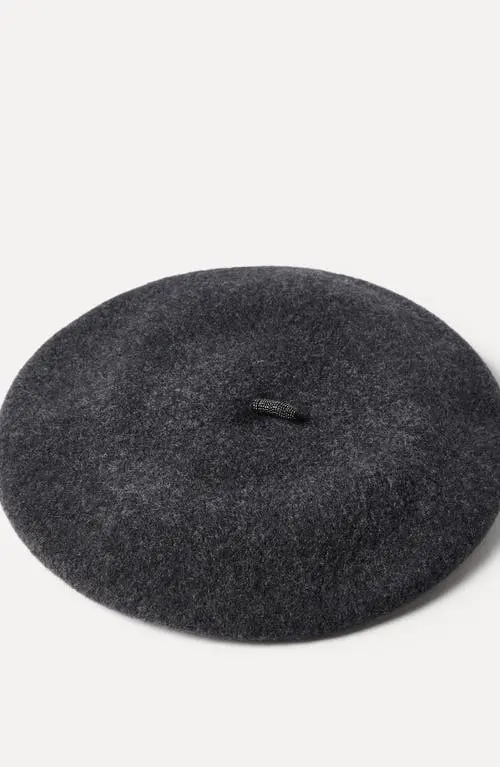 Brunello Cucinelli Wool Beret - Anthracite