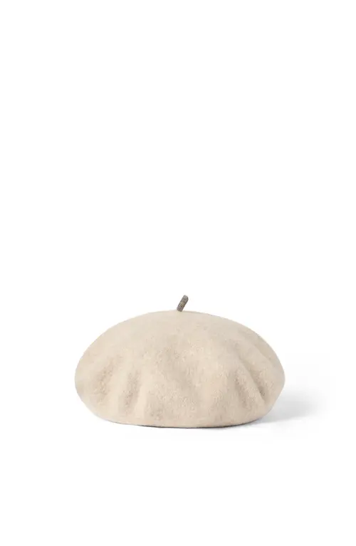 Brunello Cucinelli Wool Beret - Beige