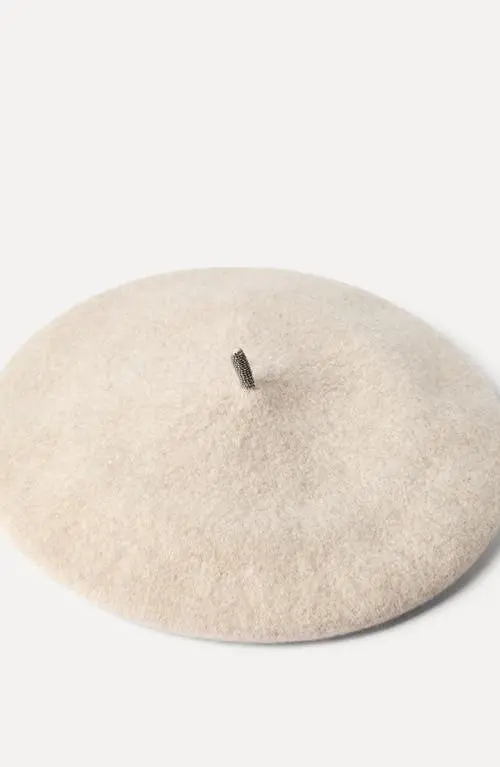 Brunello Cucinelli Wool Beret - Beige