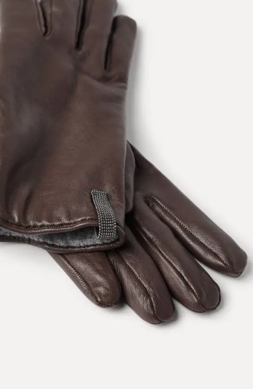 Brunello Cucinelli Nappa Leather Gloves - Rust Brown
