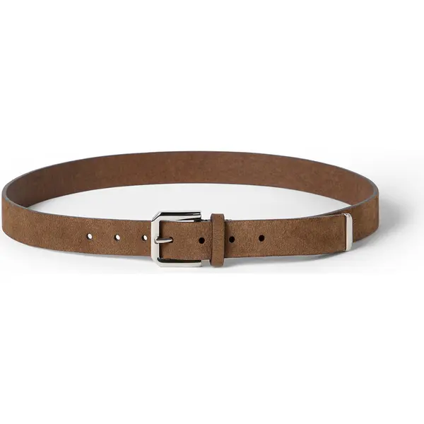 Brunello Cucinelli Reversed Leather Belt - Chestnut