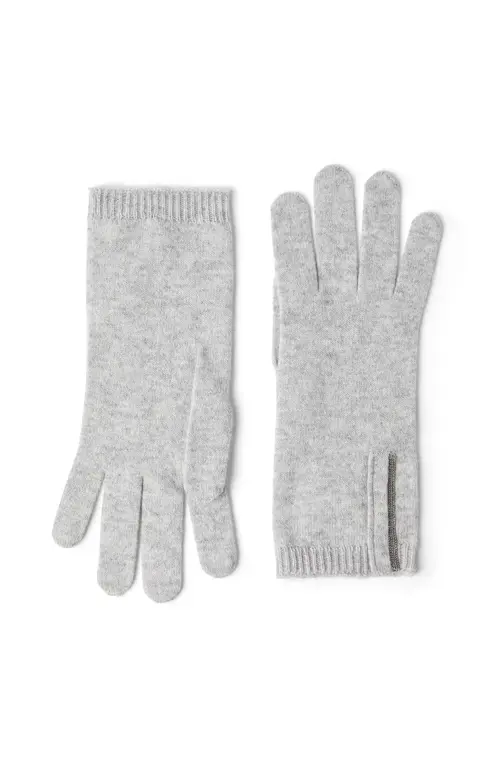 Brunello Cucinelli Knit Gloves - Light Grey