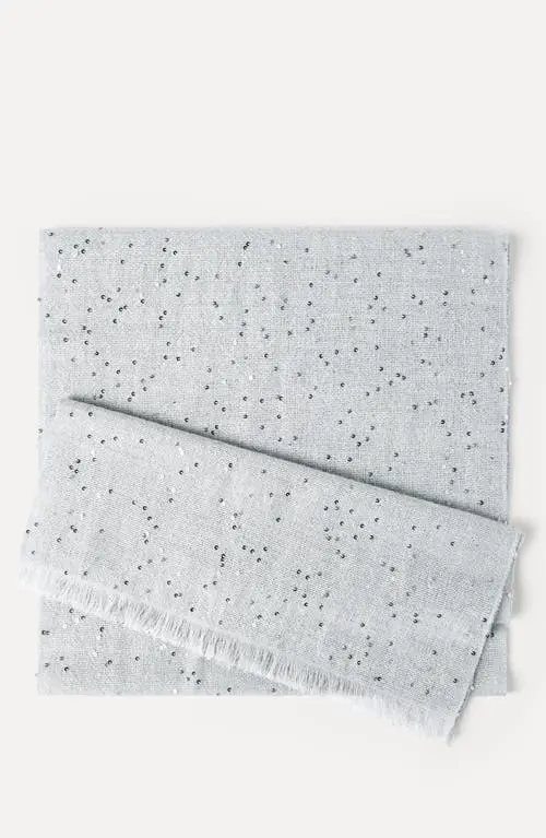 Brunello Cucinelli Cashmere And Silk Diamond Yarn Scarf - Fog