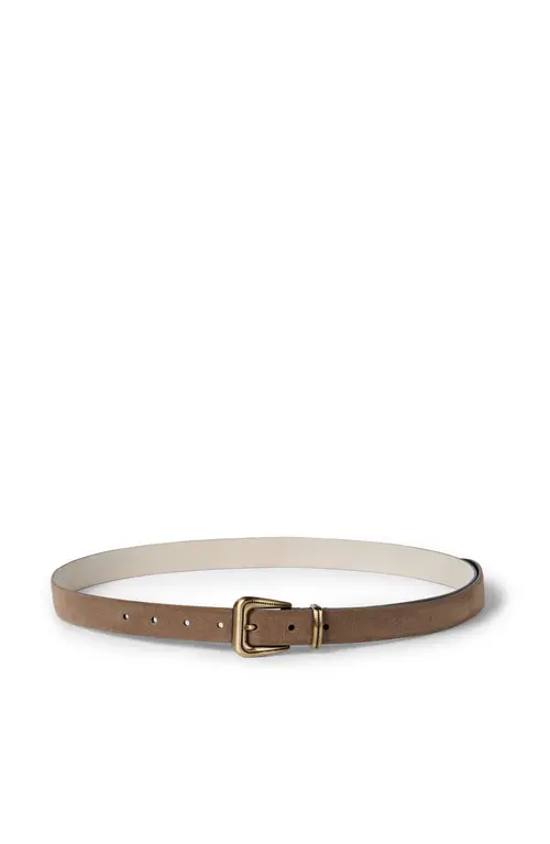 Brunello Cucinelli Suede Belt - Light Brown