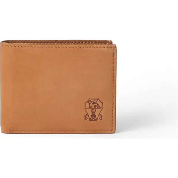Brunello Cucinelli Nubuck Wallet - Cognac