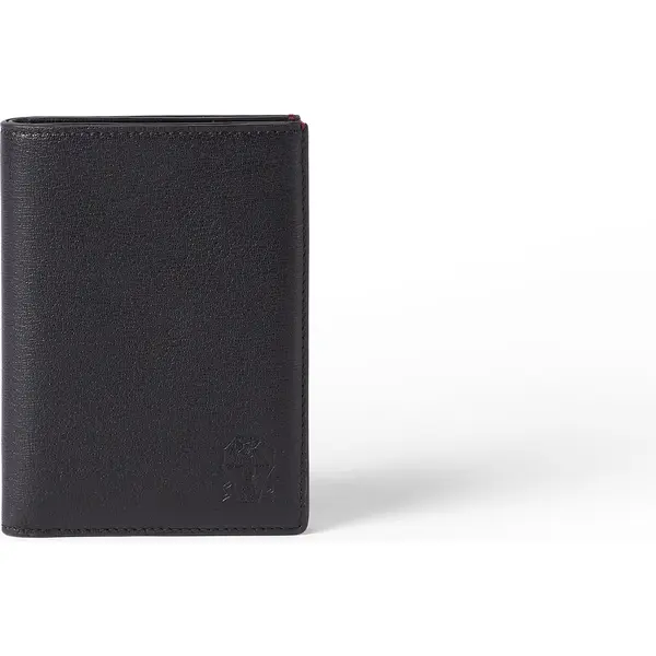 Brunello Cucinelli Grained Leather Passport Holder - Black