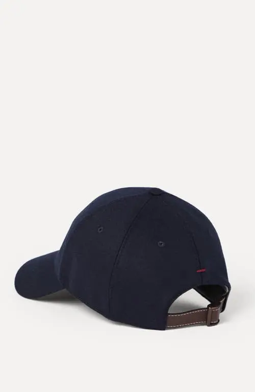 Brunello Cucinelli Wool Flannel Baseball Cap - Navy Blue