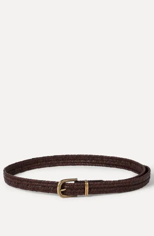 Brunello Cucinelli Braided Leather Belt - Brown