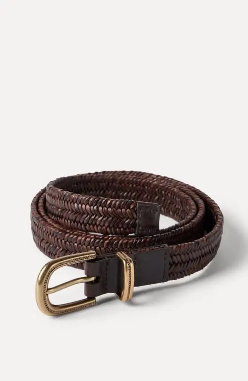 Brunello Cucinelli Braided Leather Belt - Brown