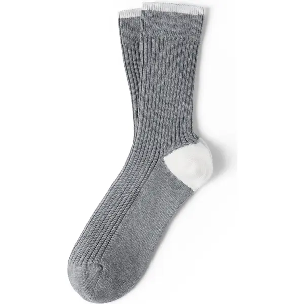 Brunello Cucinelli Cotton Calf Socks - Grey