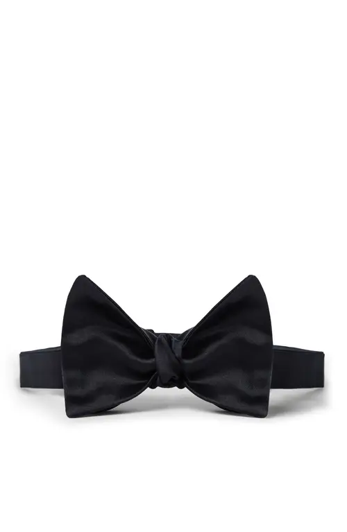 Brunello Cucinelli Cotton And Silk Satin Bow Tie - Night