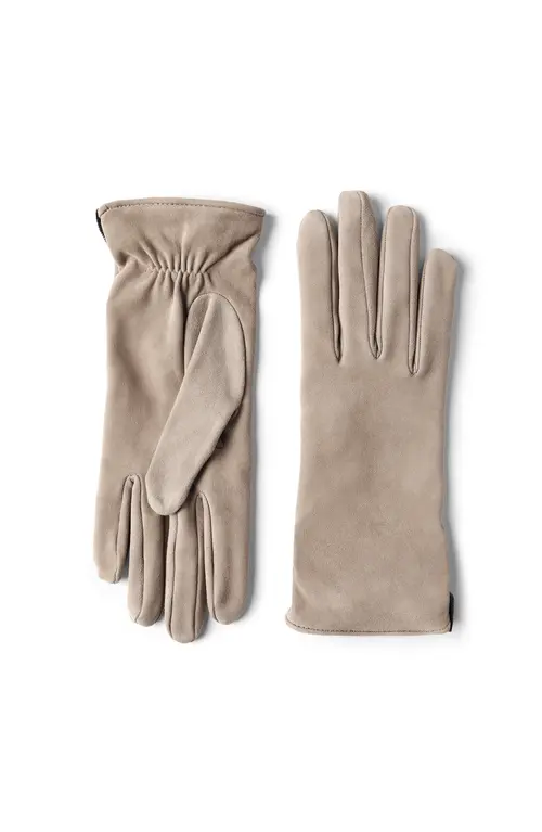 Brunello Cucinelli Suede Gloves - Beige