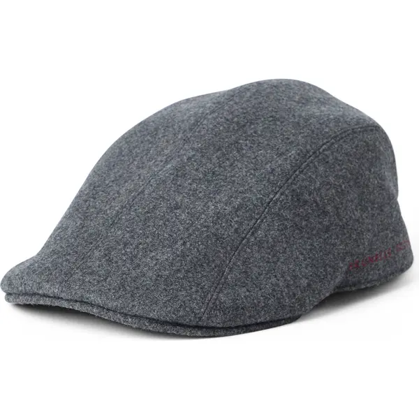 Brunello Cucinelli Virgin Wool Flannel Flat Cap - Dark Grey