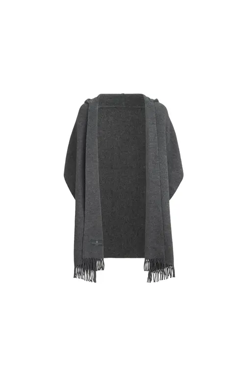 Brunello Cucinelli Knit Scarf With Hood - Anthracite