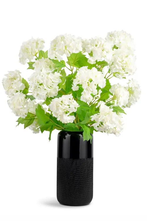 COCOBELLA Sylvie Realtouch Ball Hydrangea Arrangement - Snow