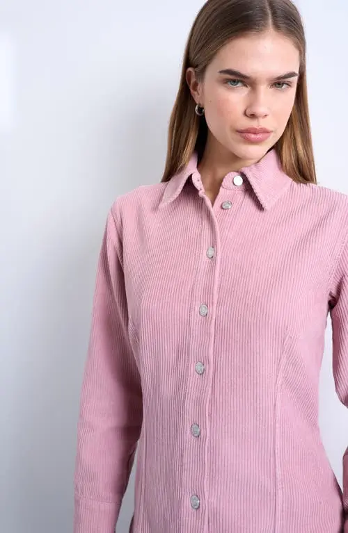 Topshop Corduroy Button-up Shirt
