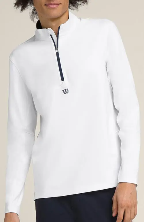 Wilson Elevate Performance Half Zip Pullover - Bright White