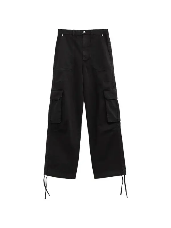 Loewe Cotton Cargo Trousers - Black