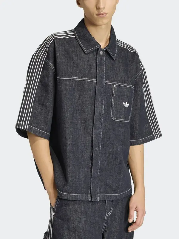Adidas Denim Shirt With Logo