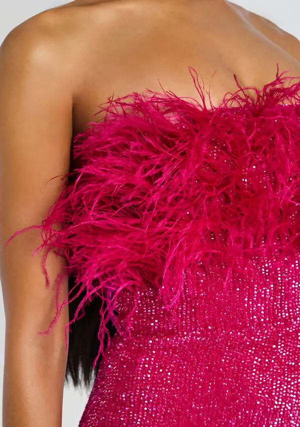 Retrofete Torin Sequin Mini Dress - Fuchsia