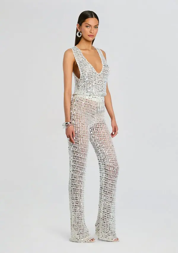 Retrofete Nirvana Sequin Crochet Jumpsuit