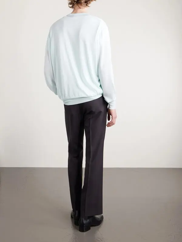 TOM FORD Crew Neck Cashmere Sweater - Blue