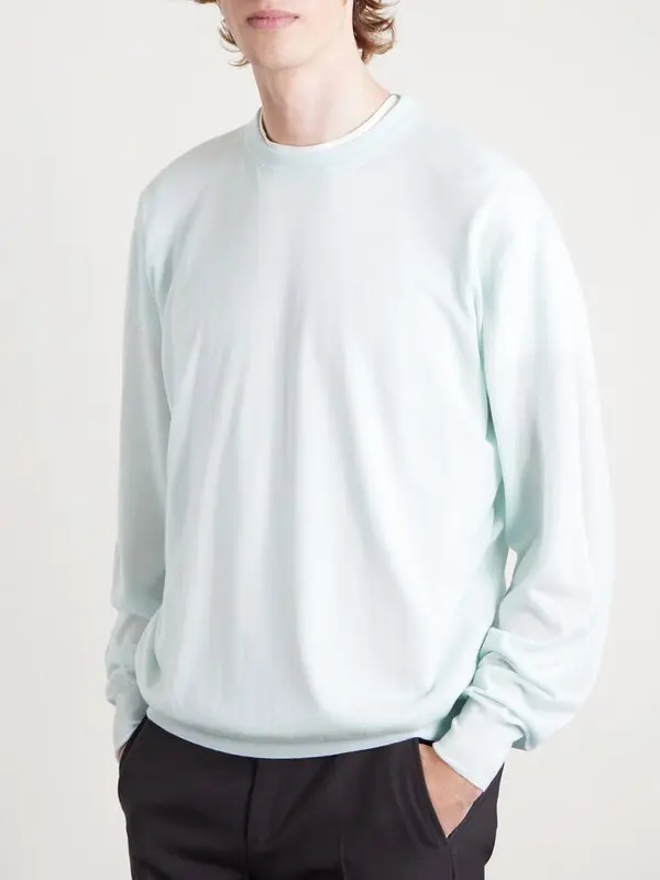 TOM FORD Crew Neck Cashmere Sweater - Blue