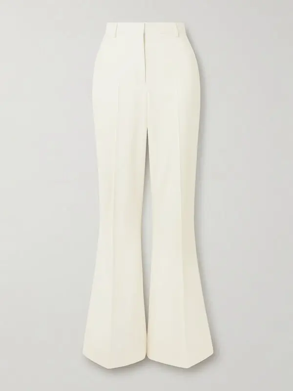Stella McCartney Wool-twill Flared Pants - Neutrals