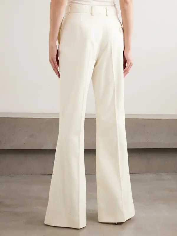 Stella McCartney Wool-twill Flared Pants - Neutrals