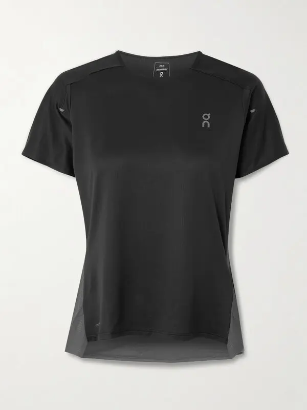 On Performance-t Stretch-mesh T-shirt - Black