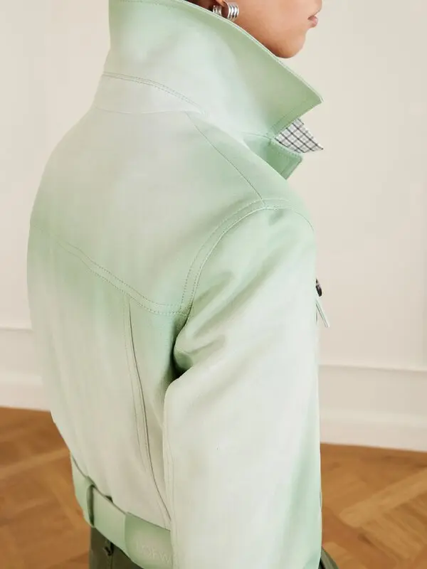 Loewe Tie-dyed Suede Jacket - Green