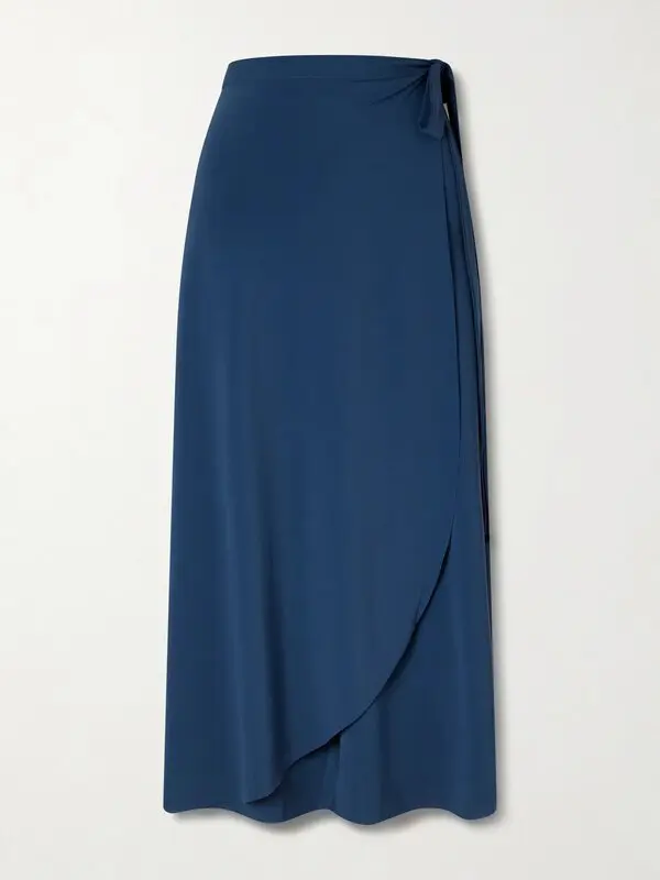 ERES Julieta Stretch-jersey Wrap Midi Skirt - Blue