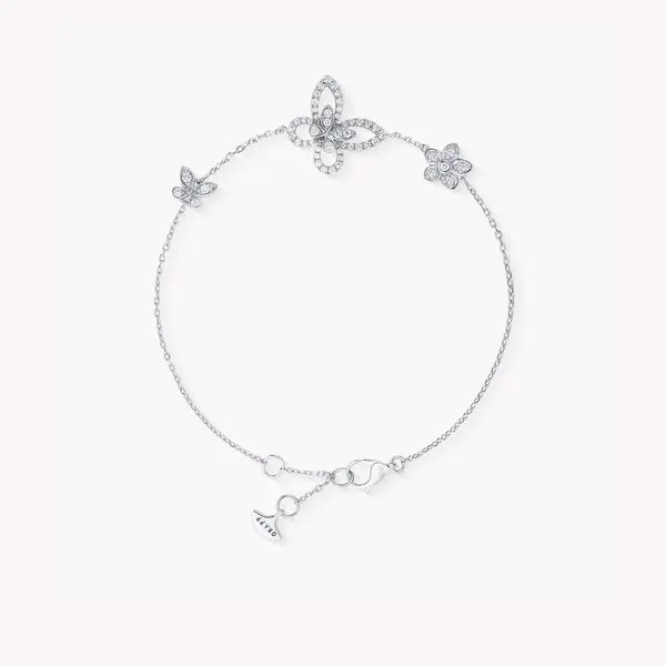 Graff Diamond Butterfly And Flower Bracelet - White Gold