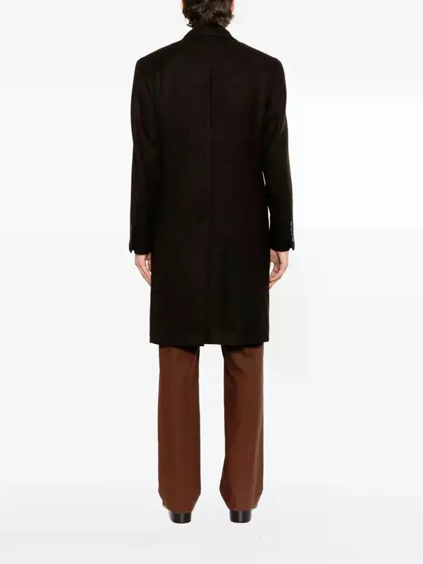 Brioni Spiga Double-breasted Overcoat