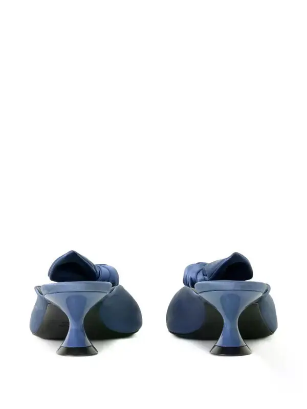 LANVIN Knot Pointed Mules - Blue